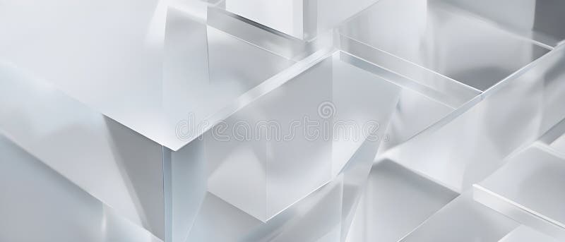 Translucent Colored Geometric Shapes Create Depth with Sharp Angles and ...