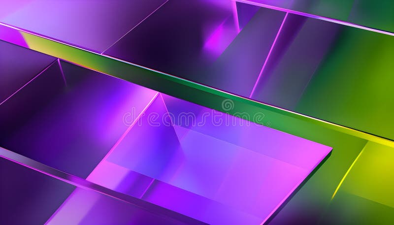 Translucent Colored Geometric Shapes Create Depth with Sharp Angles and ...
