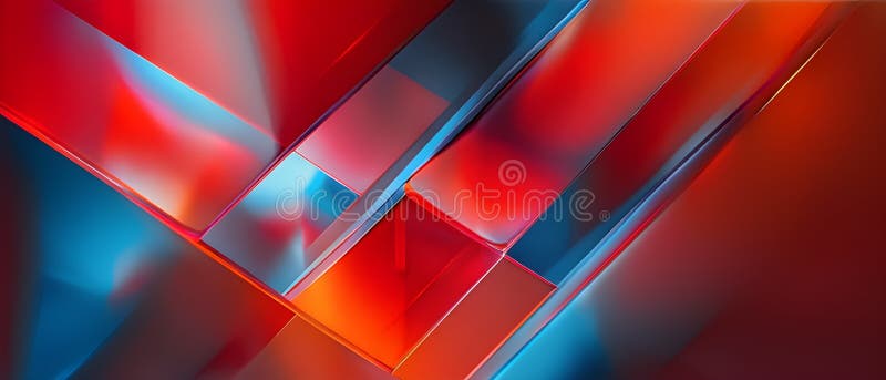 Translucent Colored Geometric Shapes Create Depth with Sharp Angles and ...