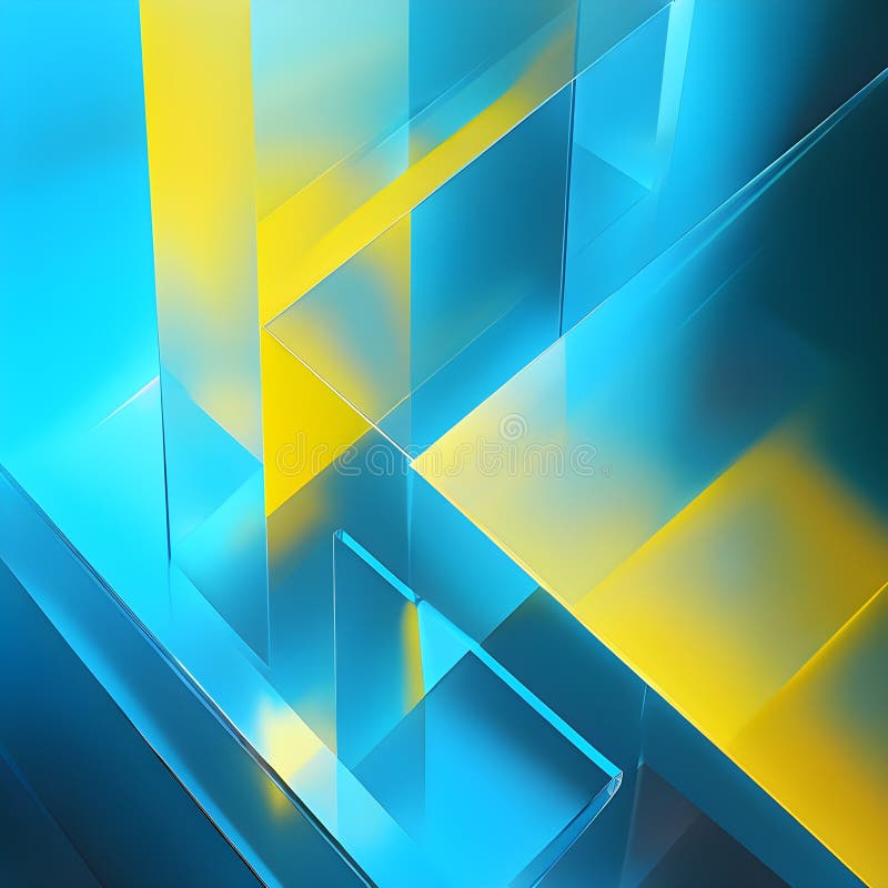 Translucent Colored Geometric Shapes Create Depth with Sharp Angles and ...