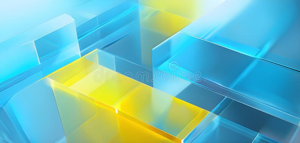Translucent Colored Geometric Shapes Create Depth with Sharp Angles and ...