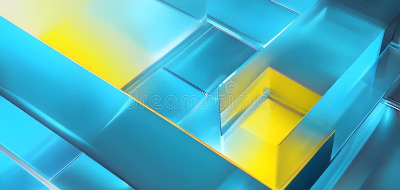 Translucent Colored Geometric Shapes Create Depth with Sharp Angles and ...