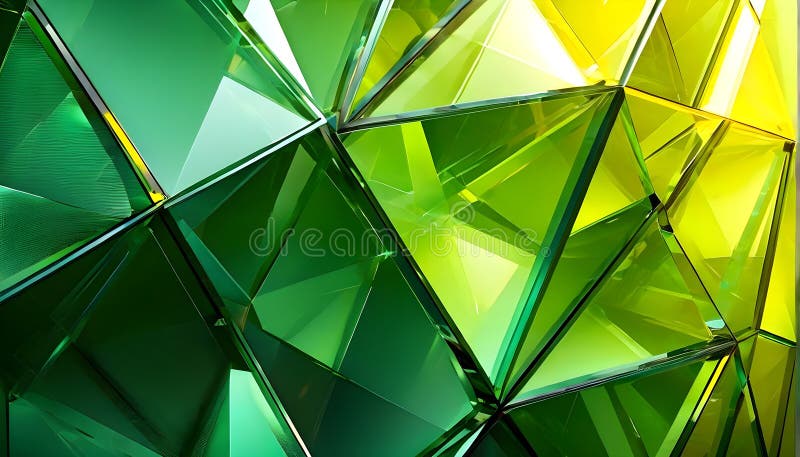 Translucent Colored Geometric Shapes Create Depth with Sharp Angles and ...