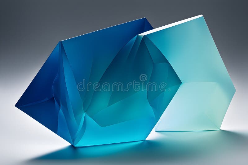 Translucent Colored Geometric Shapes Create Depth with Sharp Angles and ...