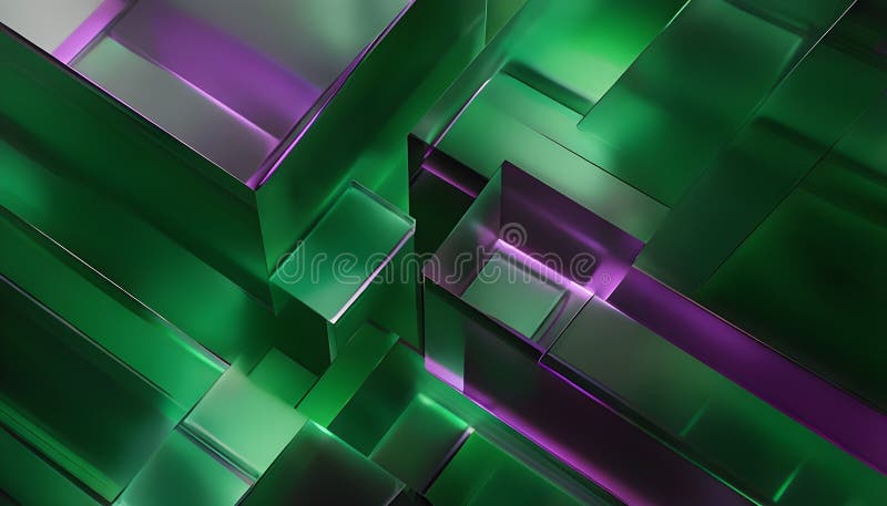 Translucent Colored Geometric Shapes Create Depth with Sharp Angles and ...