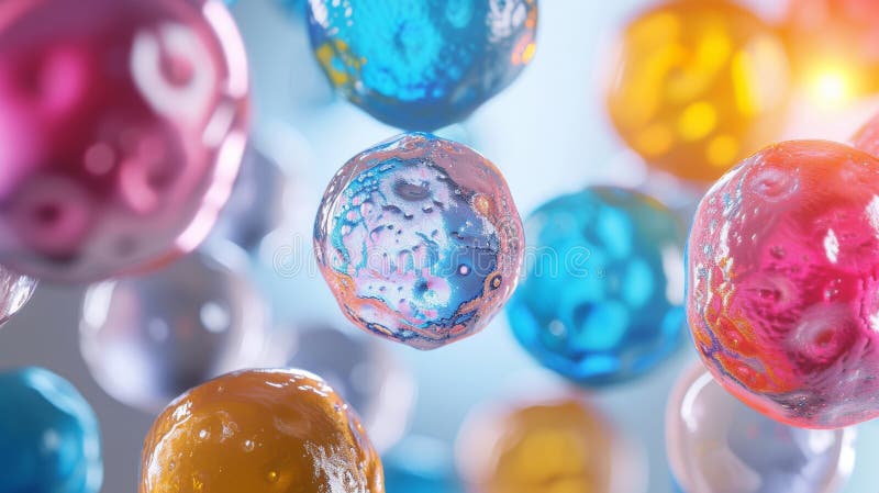 Translucent Colorful Spheres in a Modern Abstract Style Stock ...