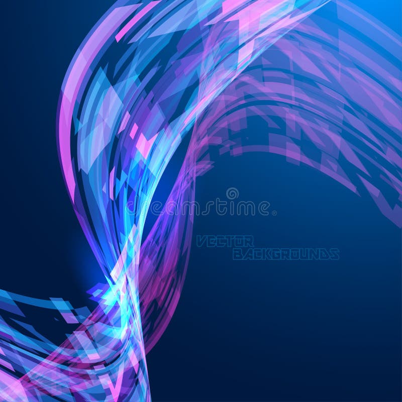 Translucent Colors Curved Motion Concepts Stock Vector - Illustration ...