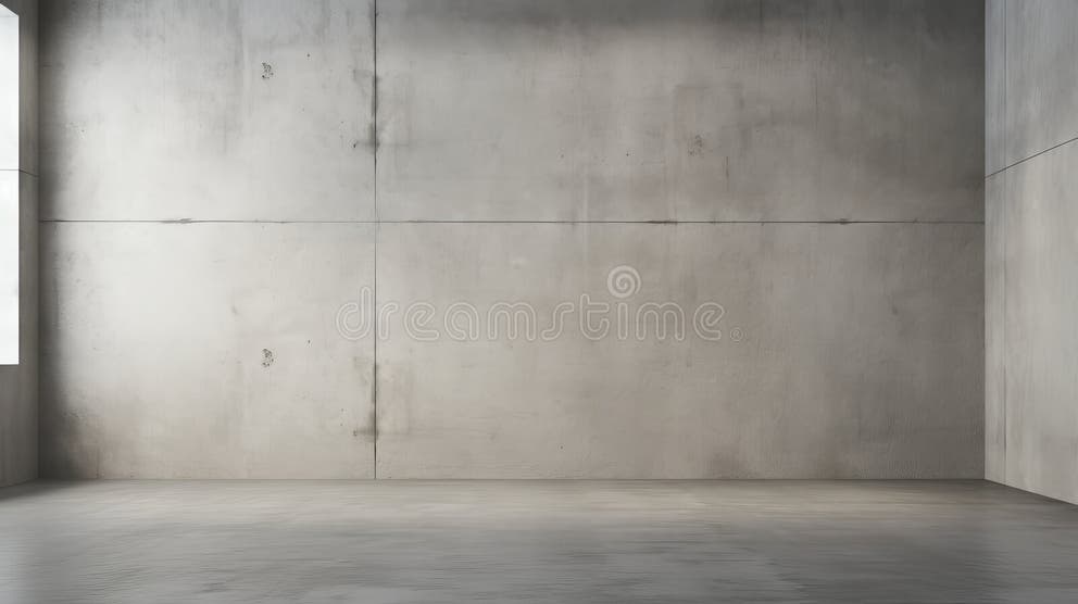 Translucent Concrete Room with Window - 3d Rendered Blank Space Stock ...