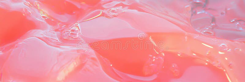Translucent Coral Pink Gel Displays Flowing Texture and Light ...