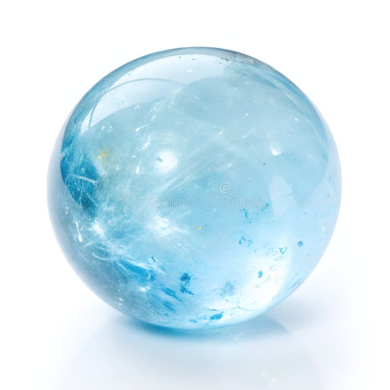 Translucent Crystal Blue Sphere Stock Illustration - Illustration of ...