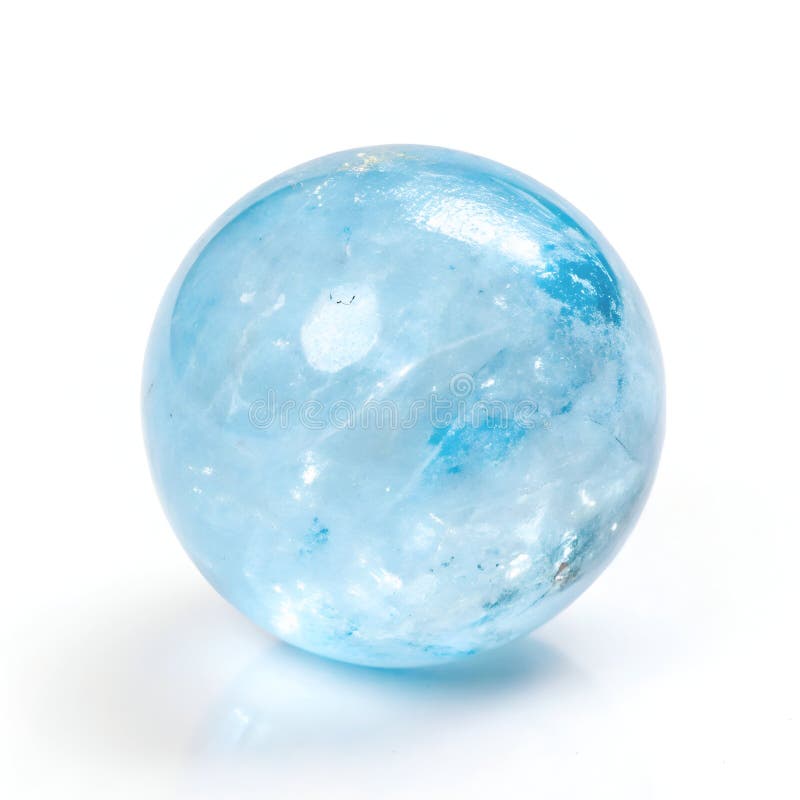 Translucent Crystal Blue Spher Stock Illustration - Illustration of ...