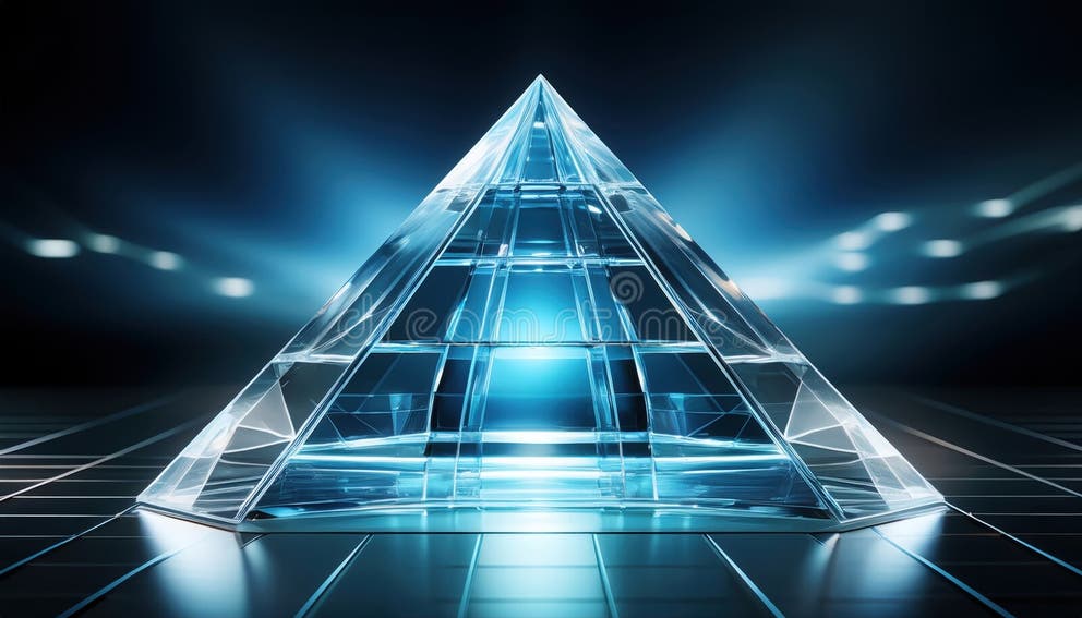 A Translucent Crystal Pyramid Emitting Light, Symbolizing Ethical Ai ...