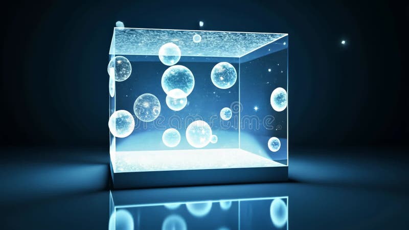 Quantum Cube stock video. Video of light, particle, science - 364352385