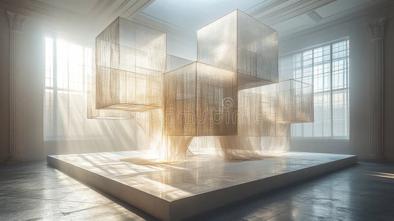 Ethereal Installation Art Made from Translucent Cubes Illuminated by ...