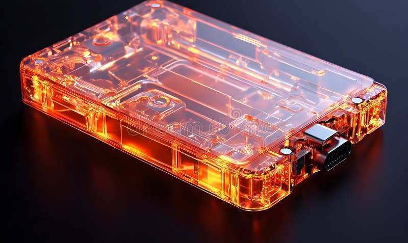 Luminous Transparent Device Stock Illustration - Illustration of ...