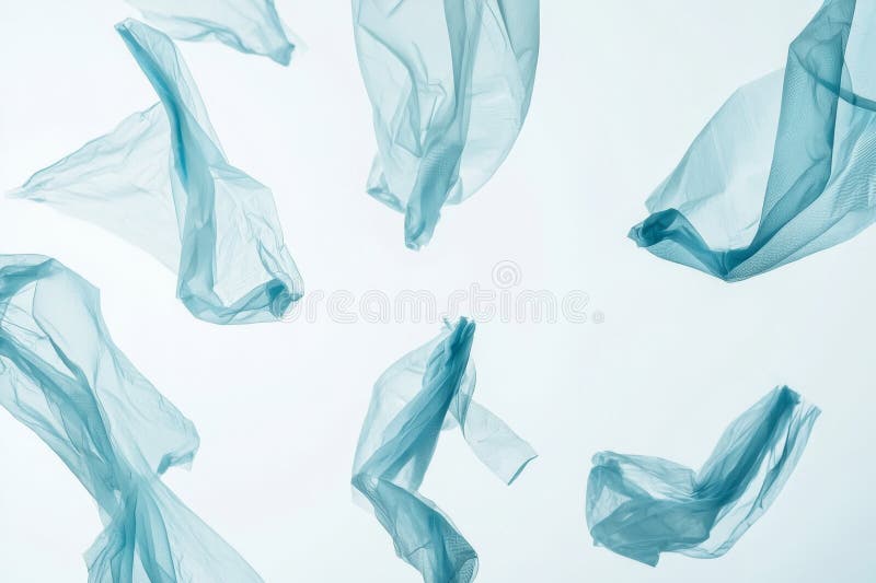 Translucent Environmental Photography of Floating Plastic Bags. Stock ...