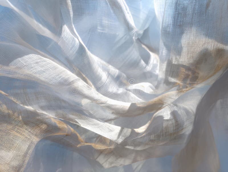 Translucent Fabric Blowing in the Breeze – Abstract AI Generated Image ...