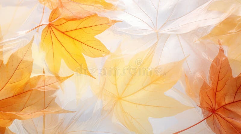 Translucent Fallen Autumn Leaves. Fall Autumn Background Stock ...