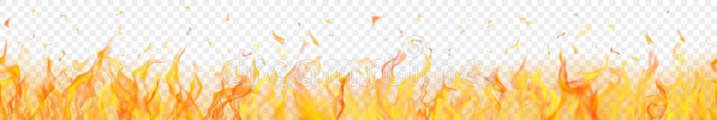 Translucent Fire Flames with Horizontal Repetition Stock Vector ...