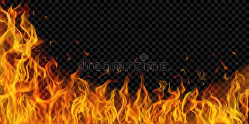 Translucent fire flames stock vector. Illustration of burn - 324183848