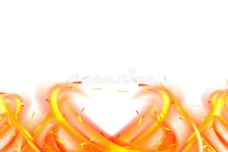Translucent Fire Flames and Sparks with Horizontal Repetition on ...