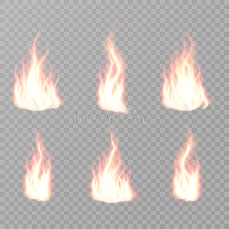 Translucent Fire Flames and Sparks with Horizontal Repetition on ...