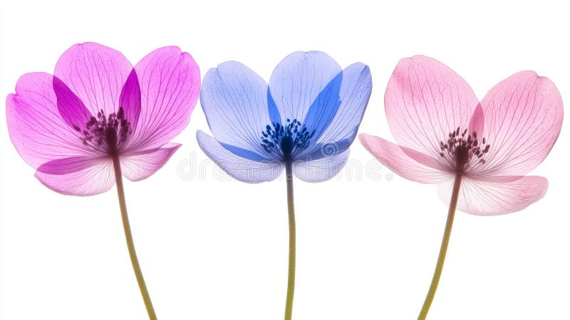 Translucent Flower Shapes Overlapping, Forming a Delicate Gradient of ...