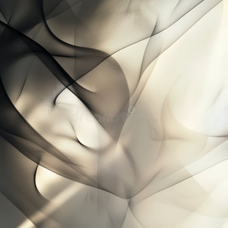 Translucent Flowing Fabric in Soft Neutral Tones Stock Photo - Image of ...