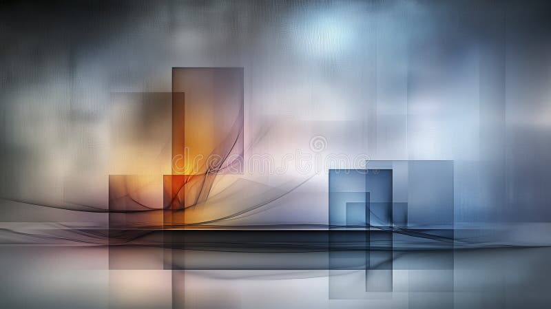 Translucent Geometric Forms Abstract Art Digital Creation Modern Design ...
