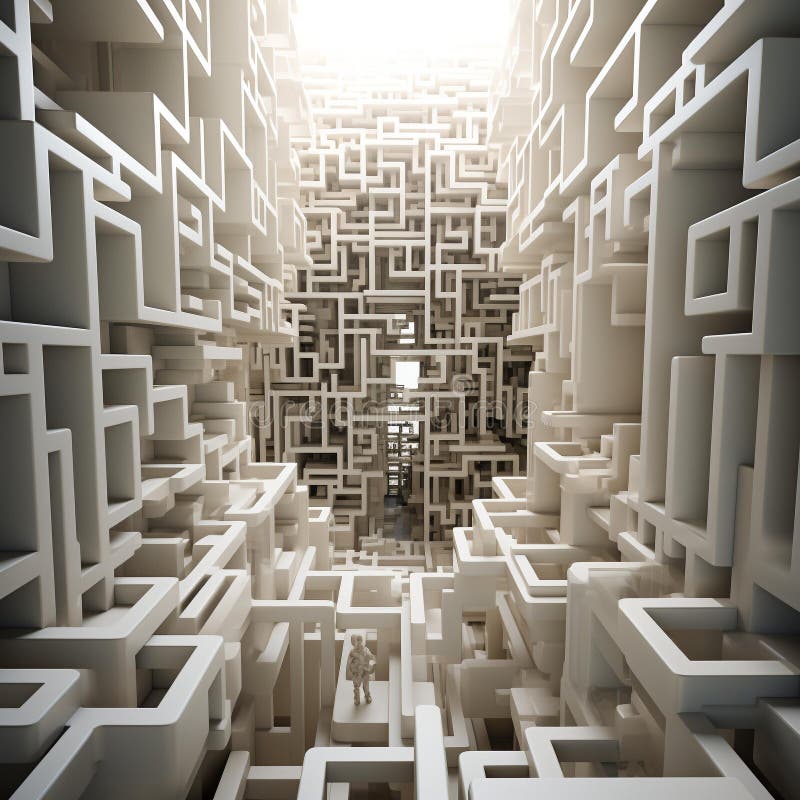 Translucent Geometric Maze: a Visual Representation of Stress Stock ...