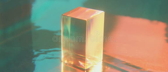 Translucent Glass Block Reflecting Soft Shadows and Diffused Light in ...