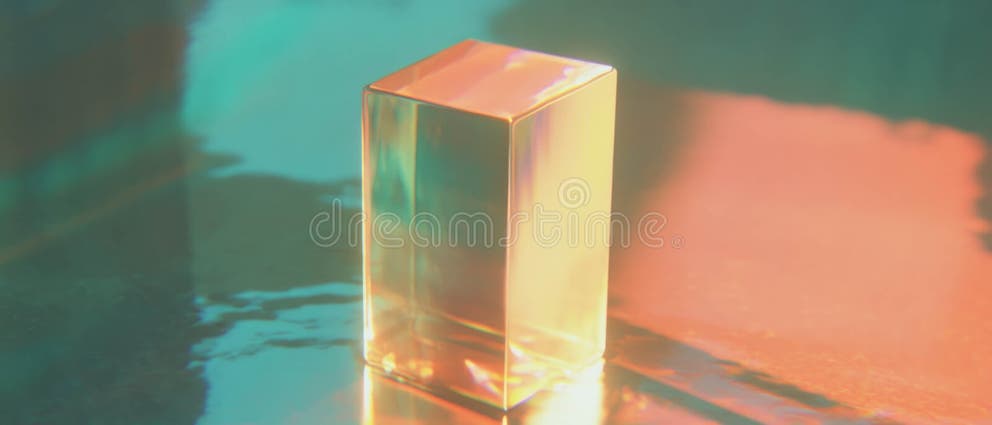 Translucent Glass Block Reflecting Soft Shadows and Diffused Light in ...