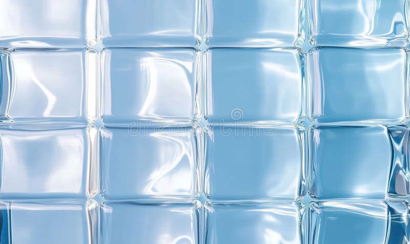 Translucent Glass Blocks Creating a Modern, Textured Wall with a Cool ...