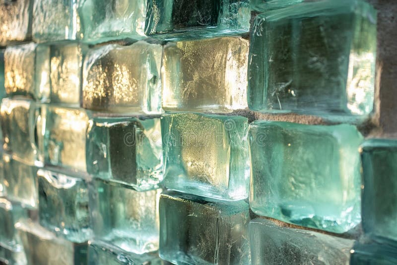 Translucent Glass Blocks Illuminated by Natural Light Create an ...