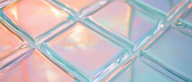 Translucent Glass Bricks Create a Textured Surface with Smooth Reflections Stock Illustration ...