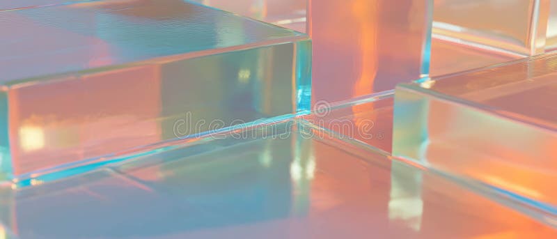Translucent Glass Bricks Showcasing Smooth Textures and Colorful ...