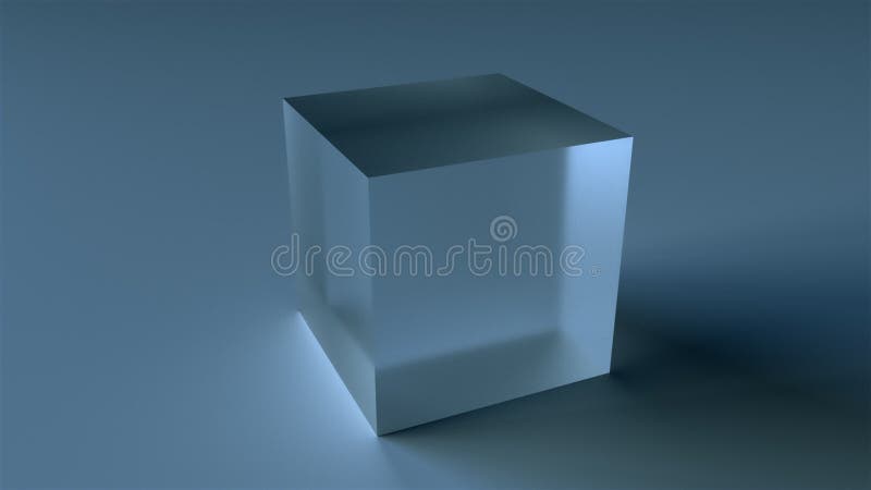 Translucent glass cube stock illustration. Illustration of clean ...
