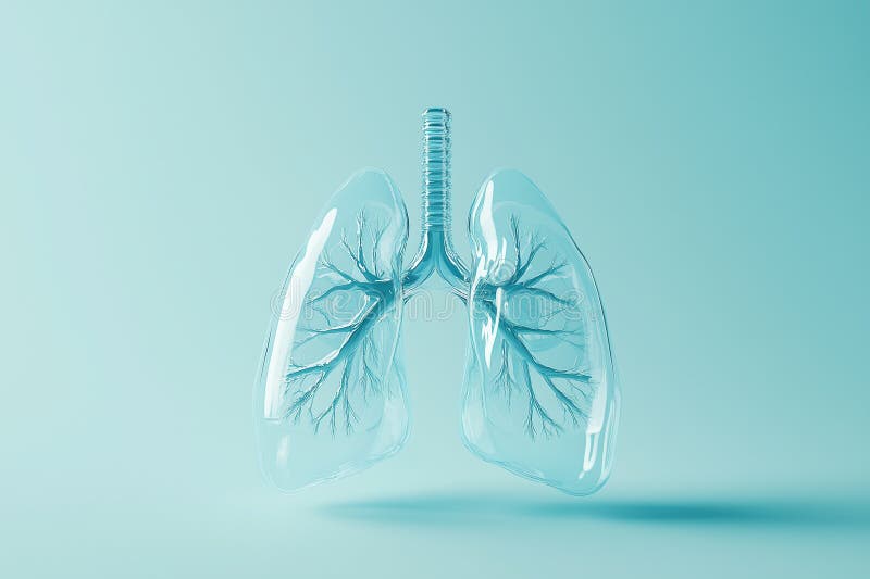 A Translucent Glass Model of Human Lungs, Showcasing the Intricate ...