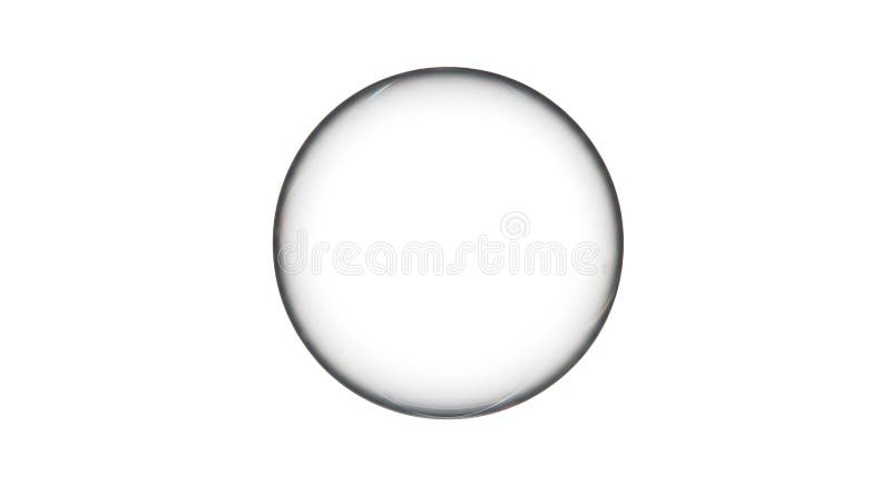 Translucent Glass Sphere Centered on a White Background. the Sphere ...