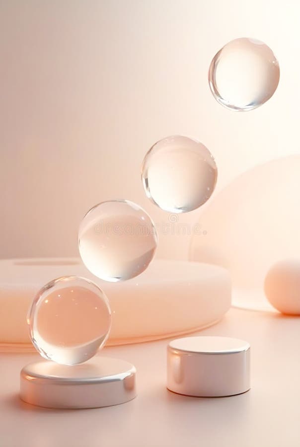 A Translucent Glass Sphere with Internal Textures Floats Gracefully ...