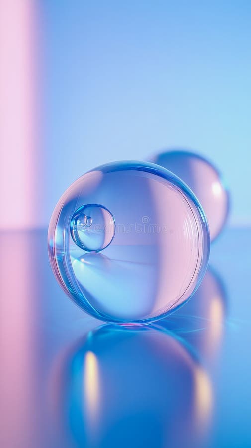 Glass Sphere on a Table Symbolizing Business and Technology Concepts ...