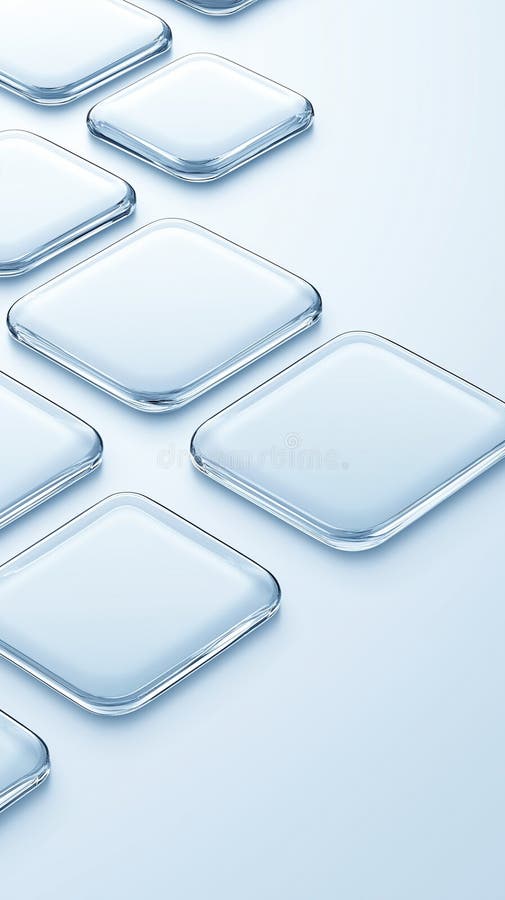 Translucent Glass Squares Forming Geometric Pattern, Representing ...