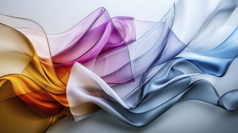 Translucent Glass Waves in an Artistic Display Abstract Art Modern ...