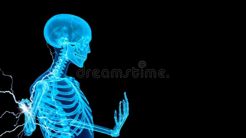 A Translucent Glowing Blue Humanoid Figure Stock Illustration ...
