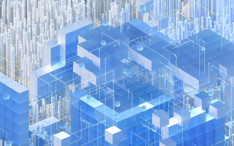 Translucent Gradients Cubes and Materials, 3d Rendering Stock ...