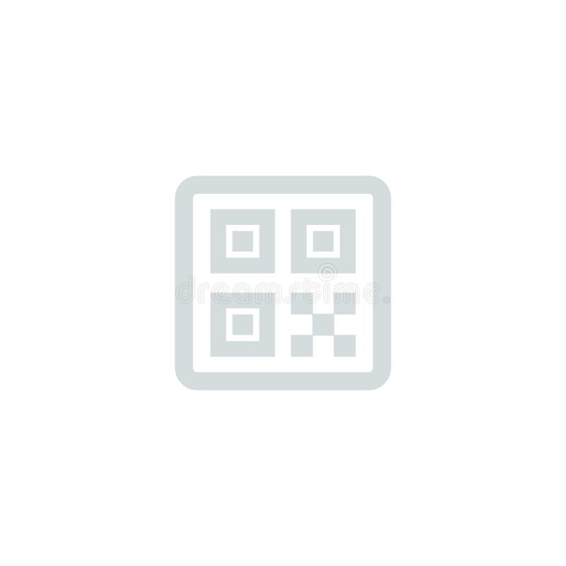 Translucent Gray QR Code Icon. Minimalistic QR Code Image. Vector Fully ...