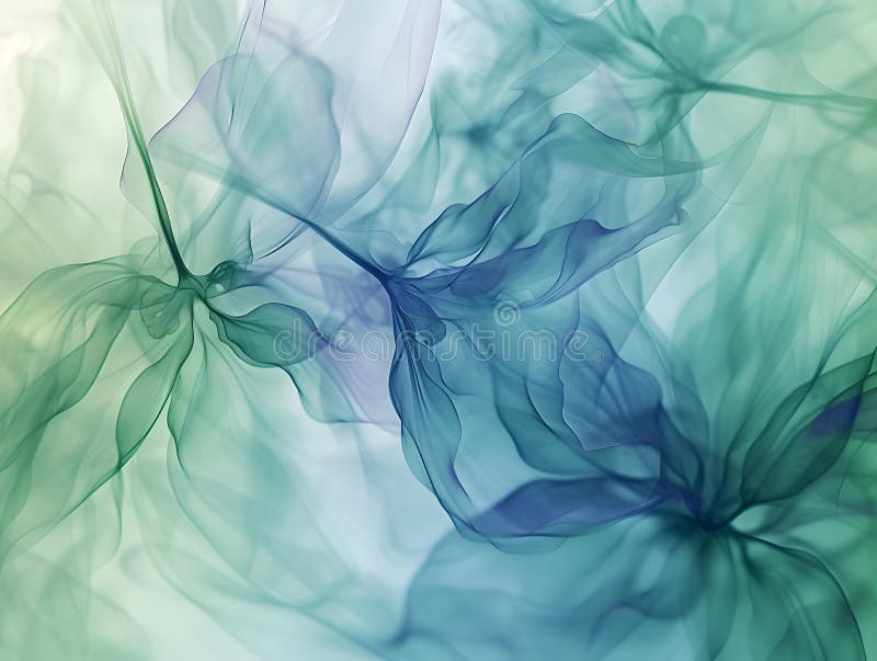 Translucent Green-blue Flowers Float on the Surface of the Water and ...