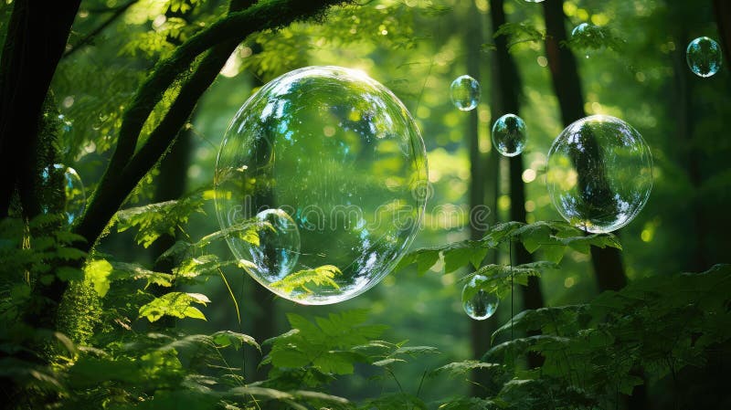 Translucent green bubble stock illustration. Illustration of floating ...