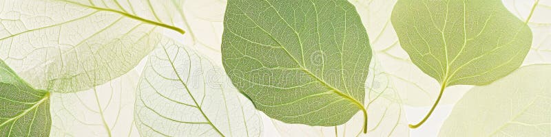 Translucent Green Leaves Texture with Delicate Veins and Natural ...