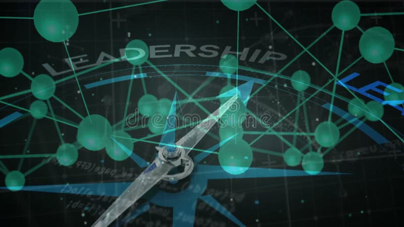 Translucent Green Spheres Fading in Around Compass Causing Needle ...